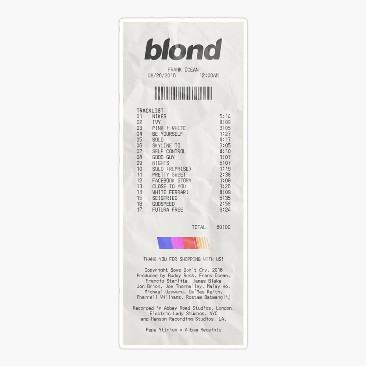 Stickly Blonde Receipt Sticker, Phone Decal Water Bottle Stickers Car ...