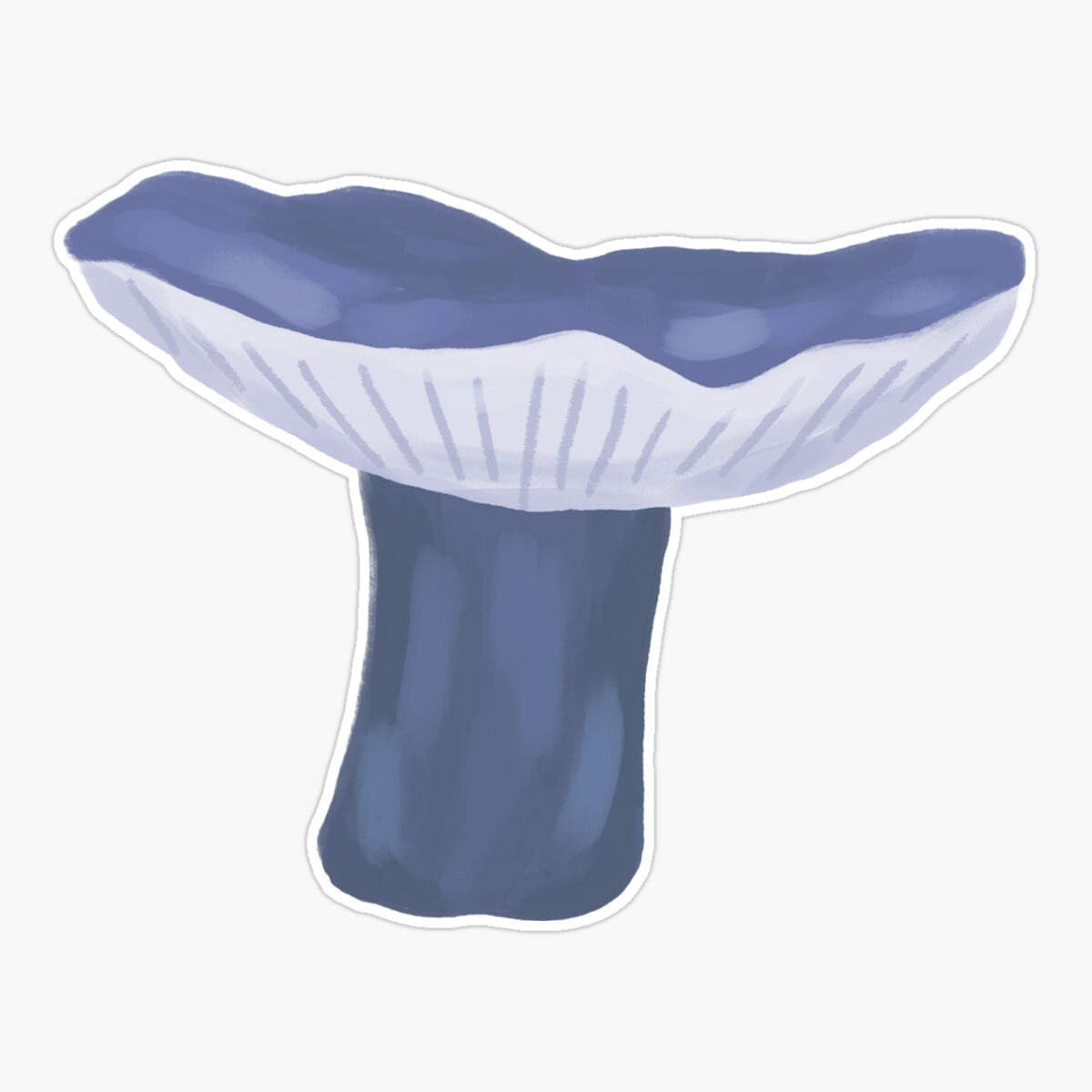 Stickly Blue Mushroom Sticker, Phone Decal Water Bottle Stickers Car ...