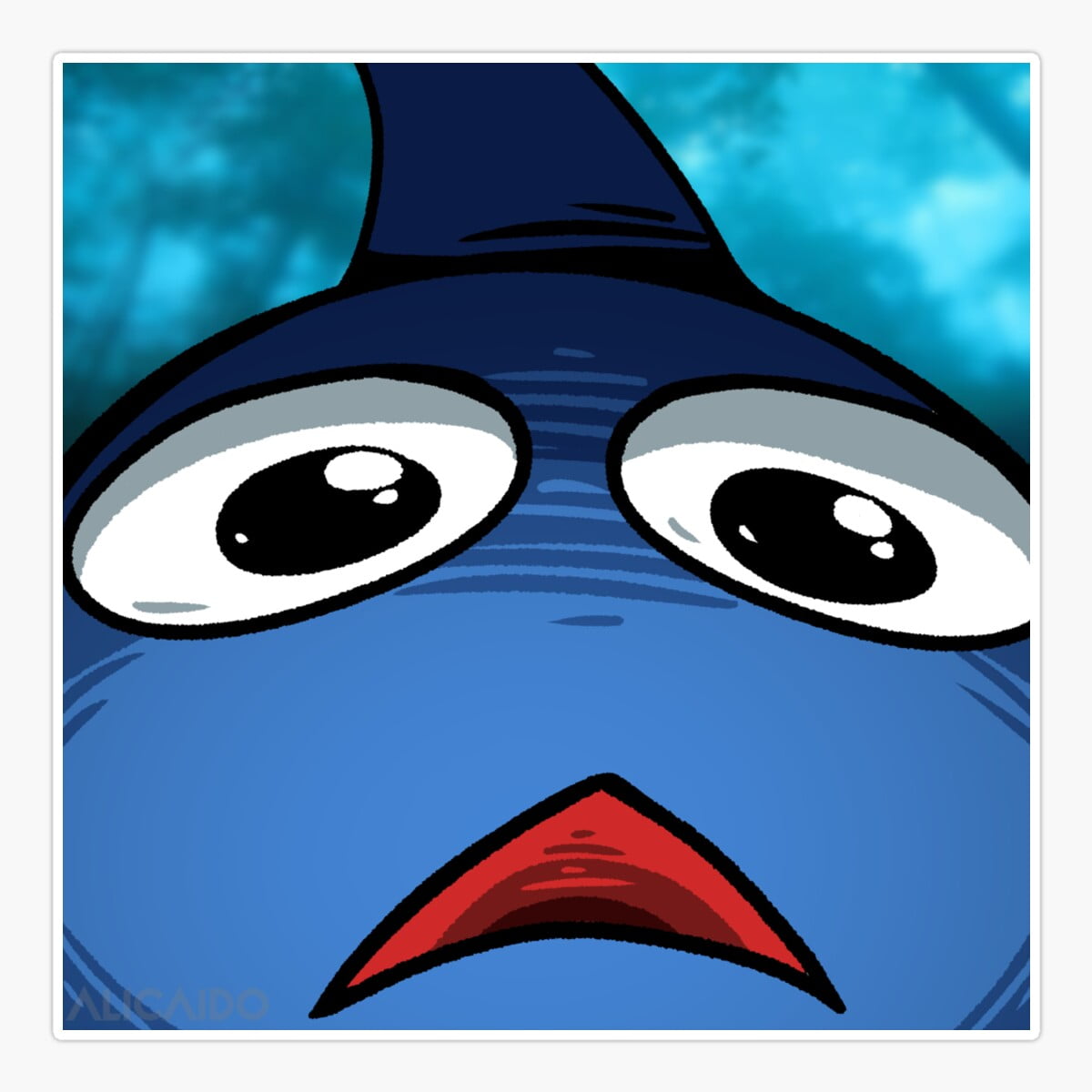 Stickly Blue Pikmin Sticker, Phone Decal Water Bottle Stickers Car ...