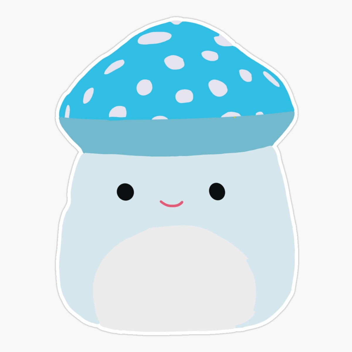 Stickly Blue Squishmellow Mushroom Sticker, Phone Decal Water Bottle ...