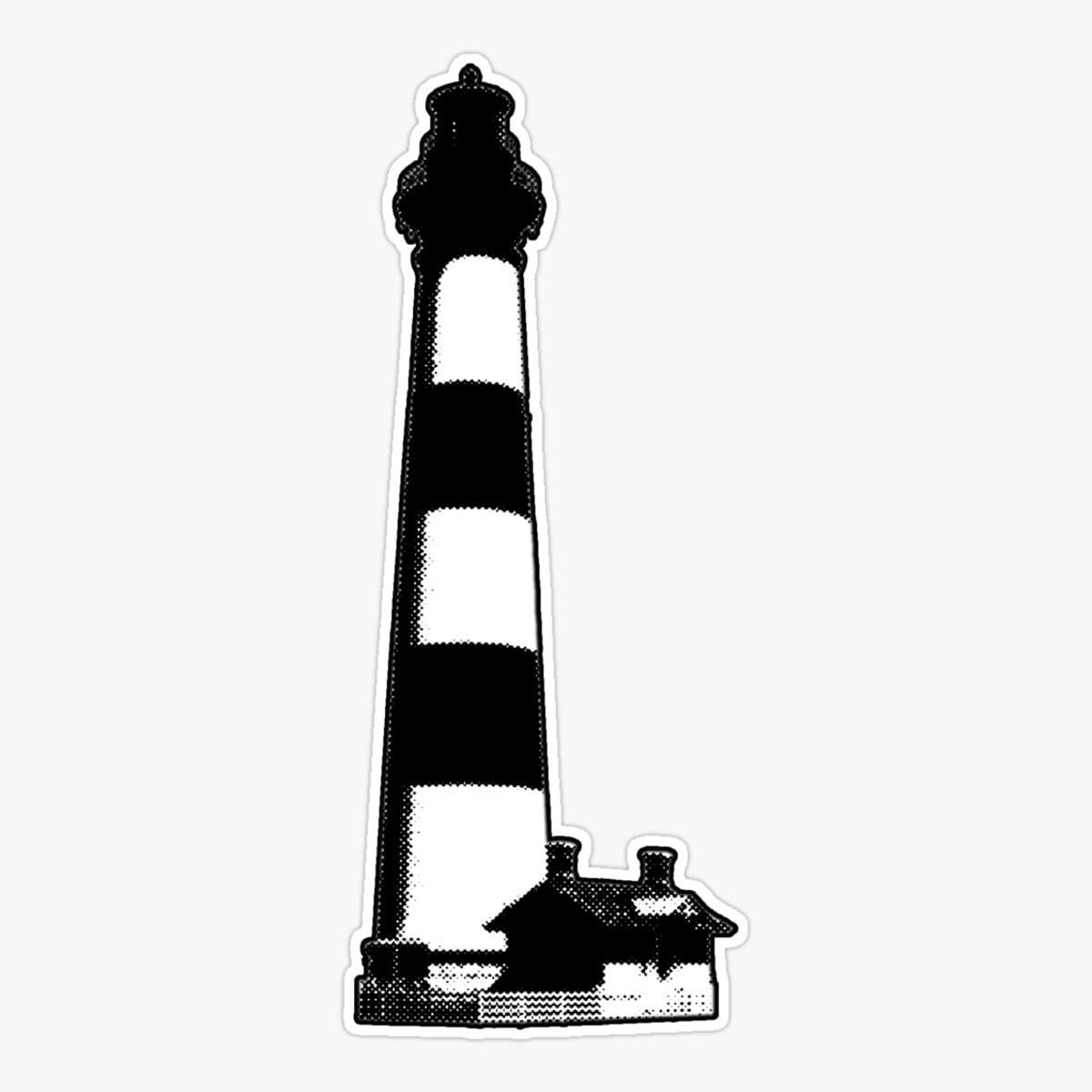 Stickly Bodie Island Light [No Background] Sticker, Phone Decal Water ...