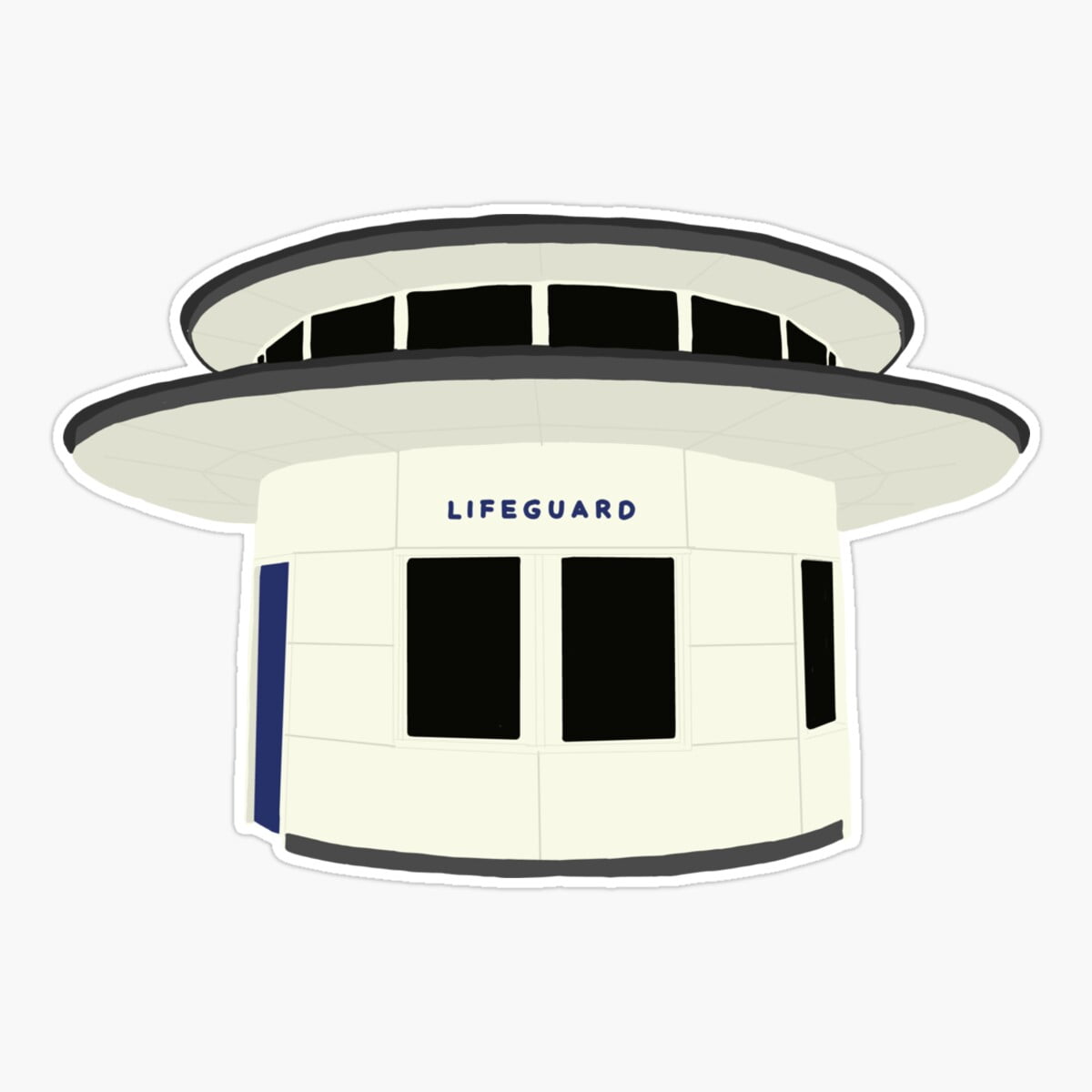 Stickly Bondi Lifeguard Tower Sticker, Phone Decal Water Bottle ...