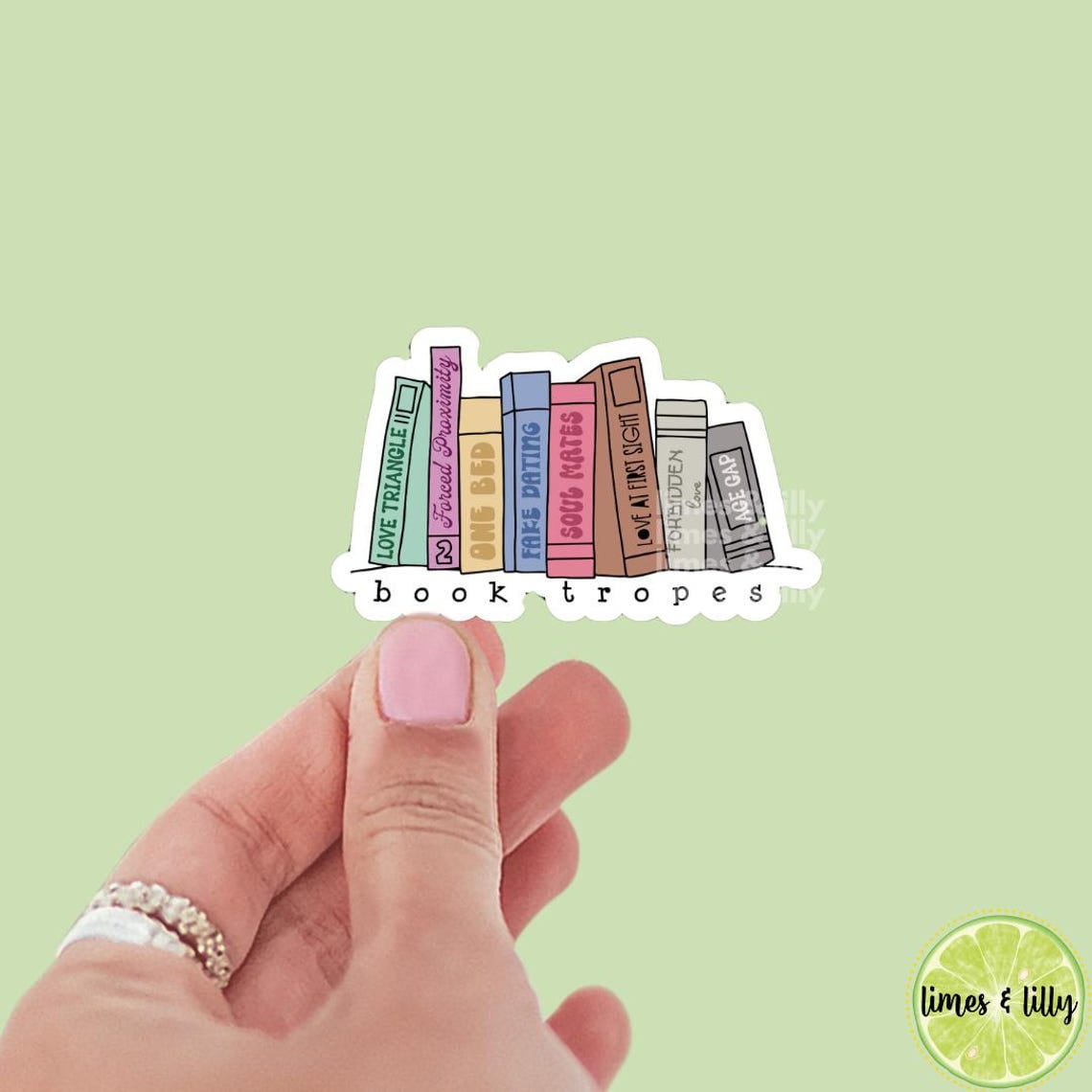 Stickly Book Tropes Rainbow Book Stack Er | Book Er | Bookish Ers ...