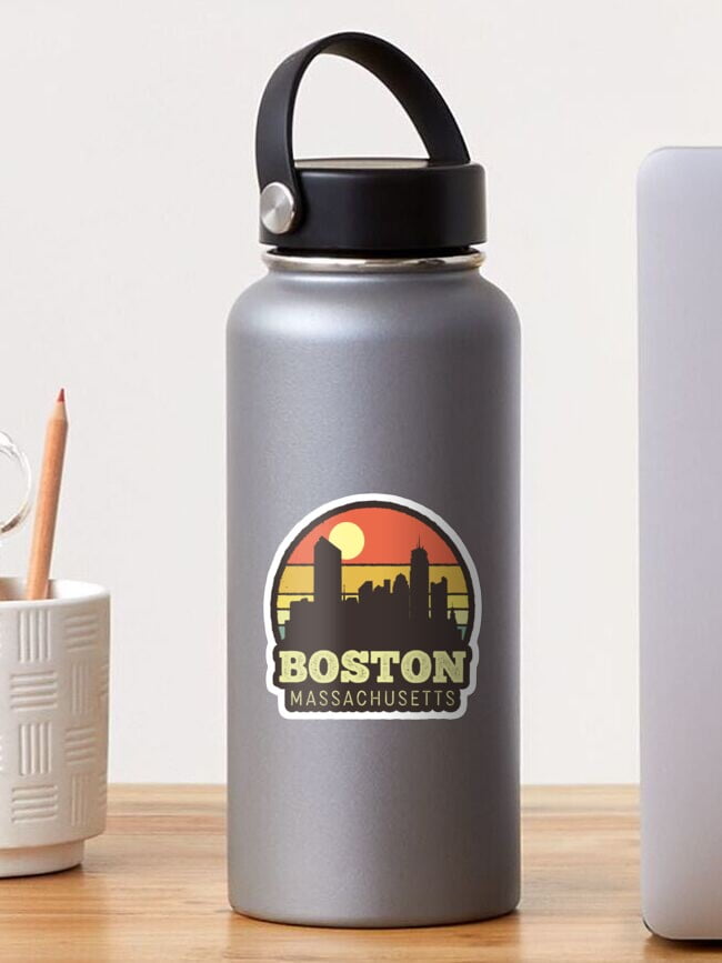 Stickly Boston Massachusetts Vintage Sunset Sticker Sticker, Phone ...