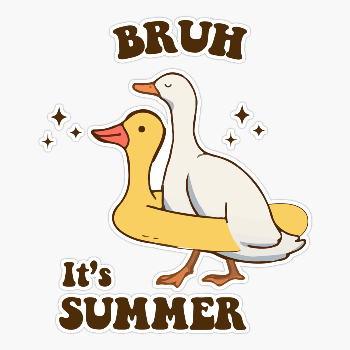 Stickly Bruh It'S Summer Sticker, Phone Decal Water Bottle Stickers Car ...