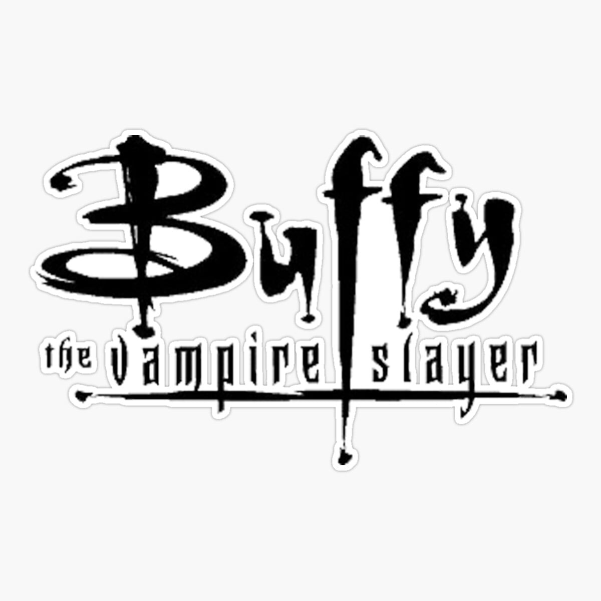 Stickly Buffy The Vampire Slayer Logo Sticker, Phone Decal Water Bottle ...