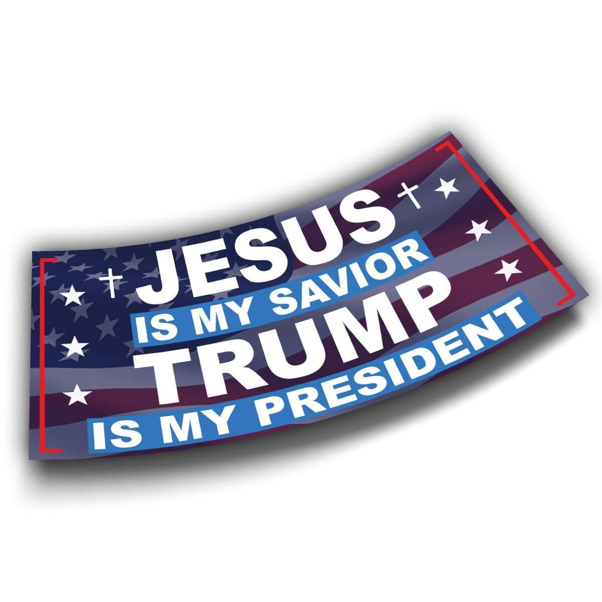 Stickly Bumper Sticker Vote Vance US Flag is My Savior is My President ...