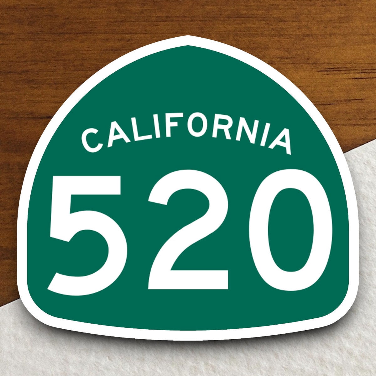 Stickly California Highway 520 Road Sign Sticker, Road Trip Sticker ...