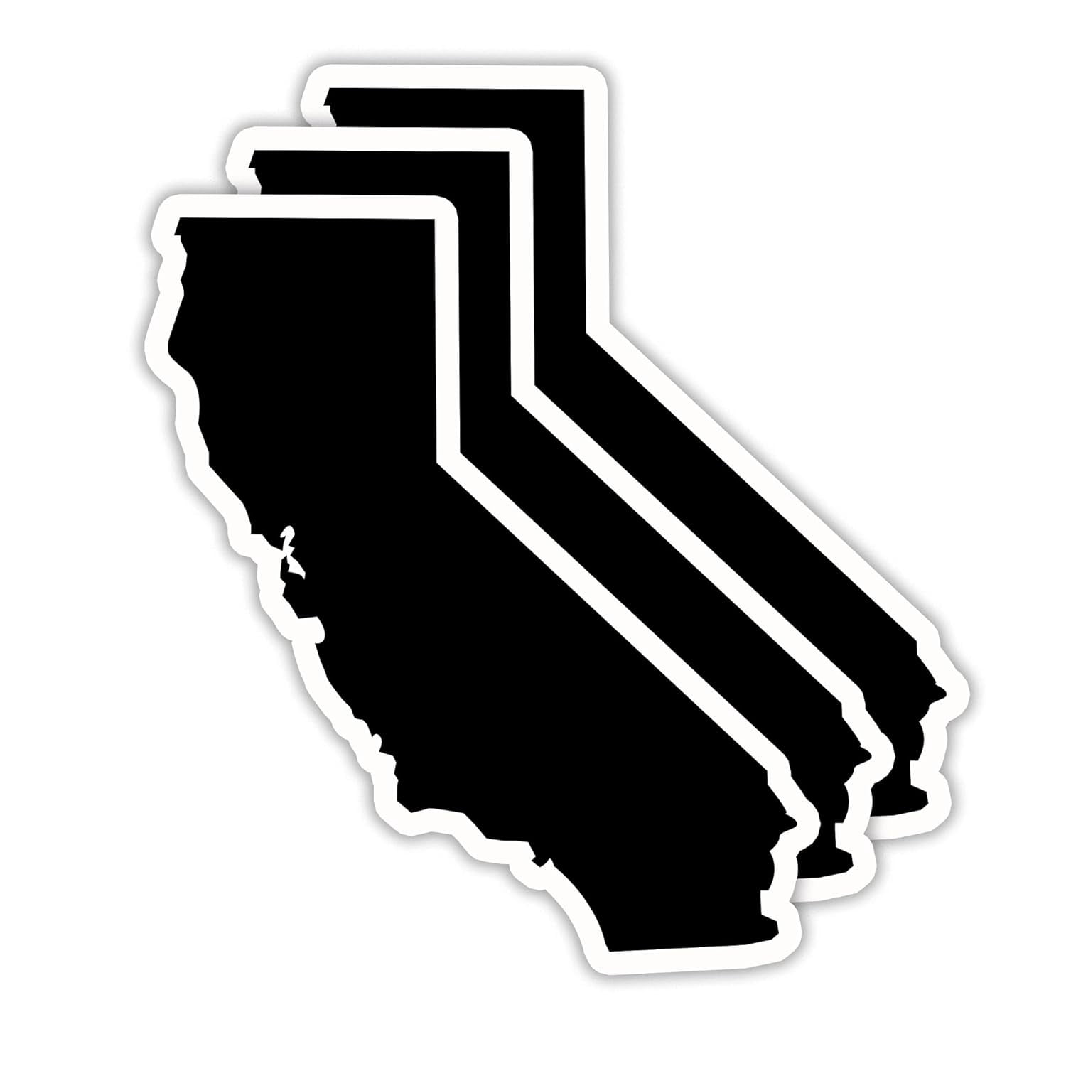 Stickly California State Map Sticker, US State Sticker Vinyl Decal for ...