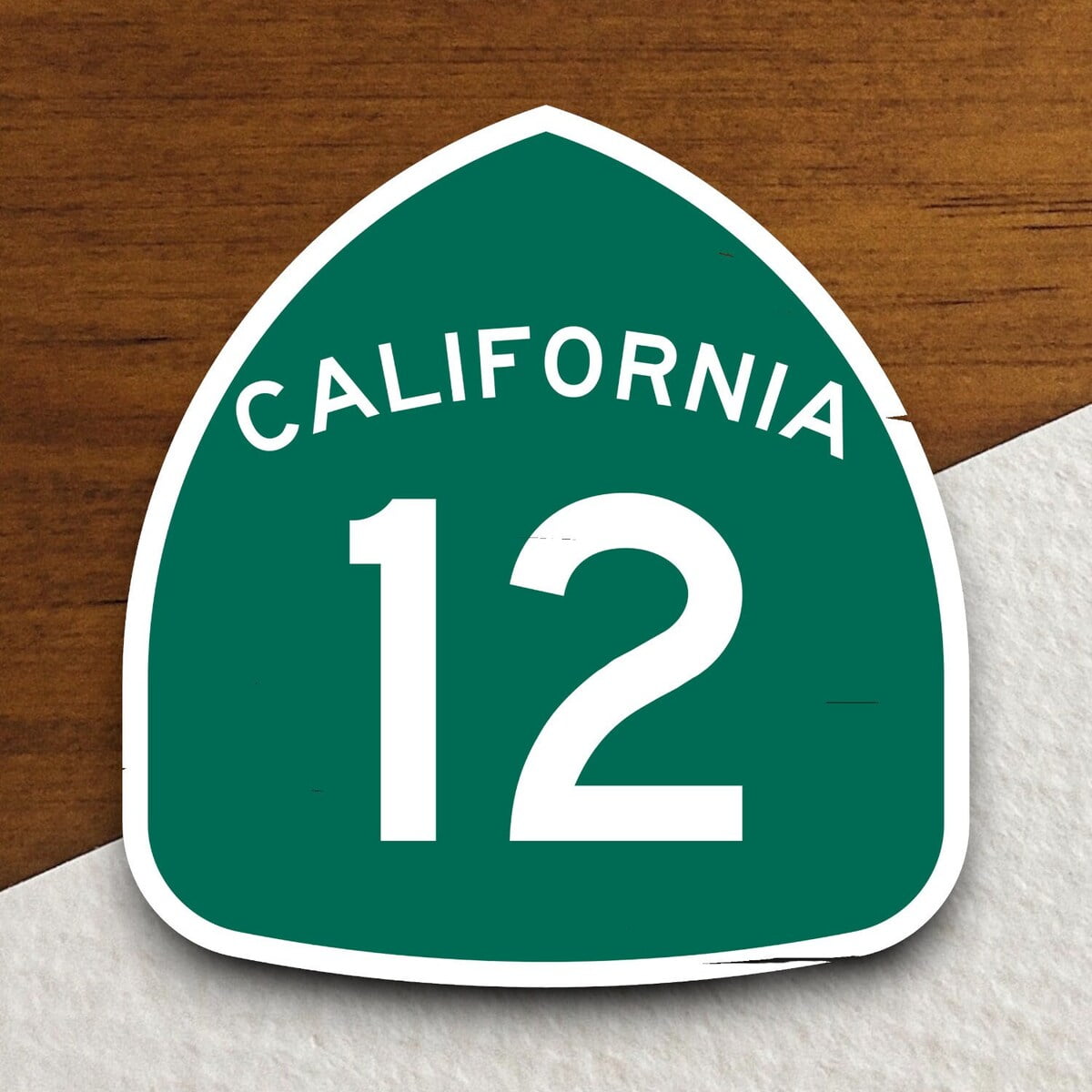Stickly California State Route 12 Road Sign Sticker, Road Trip Sticker ...