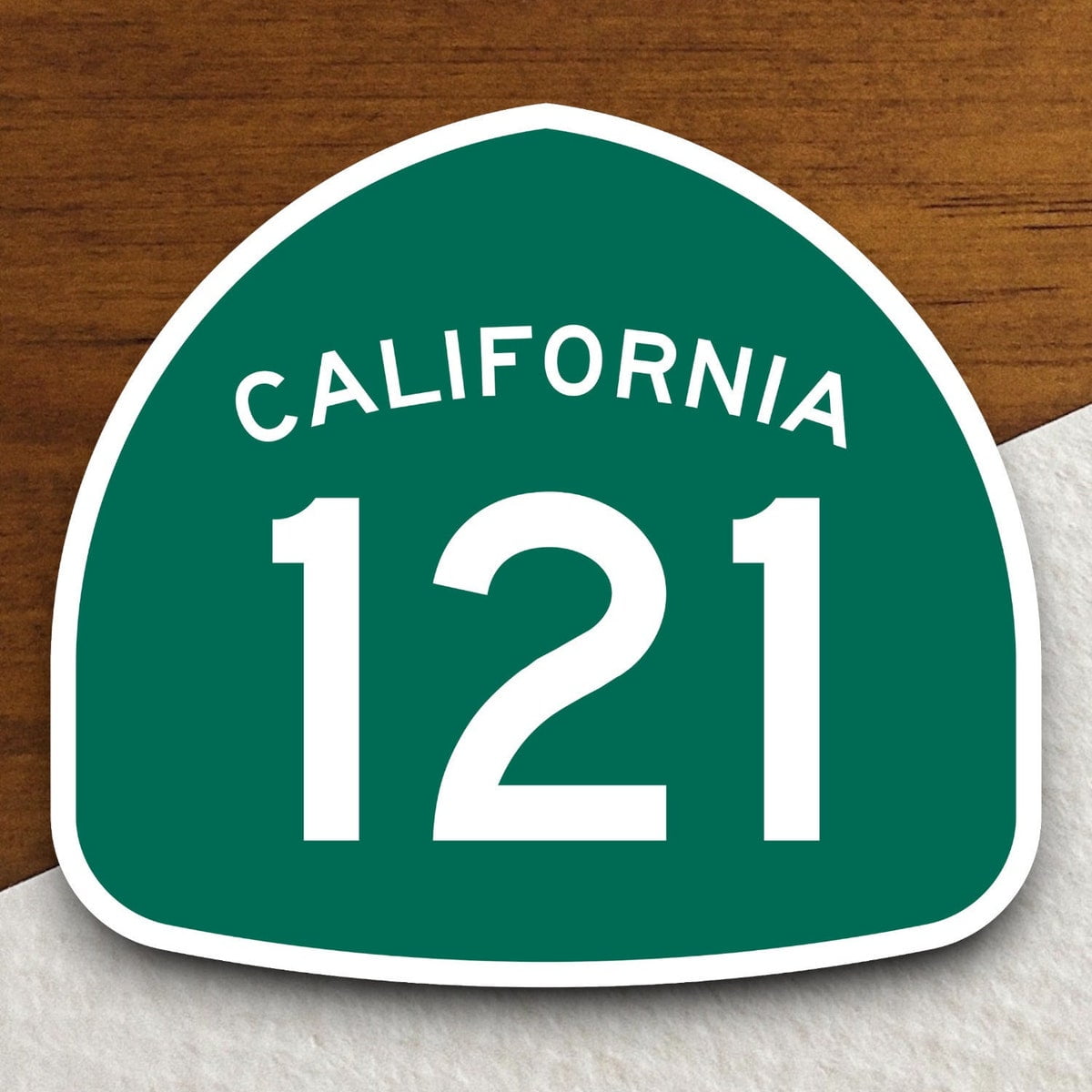 Stickly California State Route 121 Road Sign Sticker, Road Trip Sticker ...