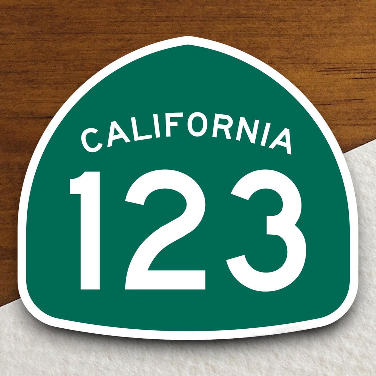 Stickly California State Route 123 Road Sign Sticker, Road Trip Sticker ...
