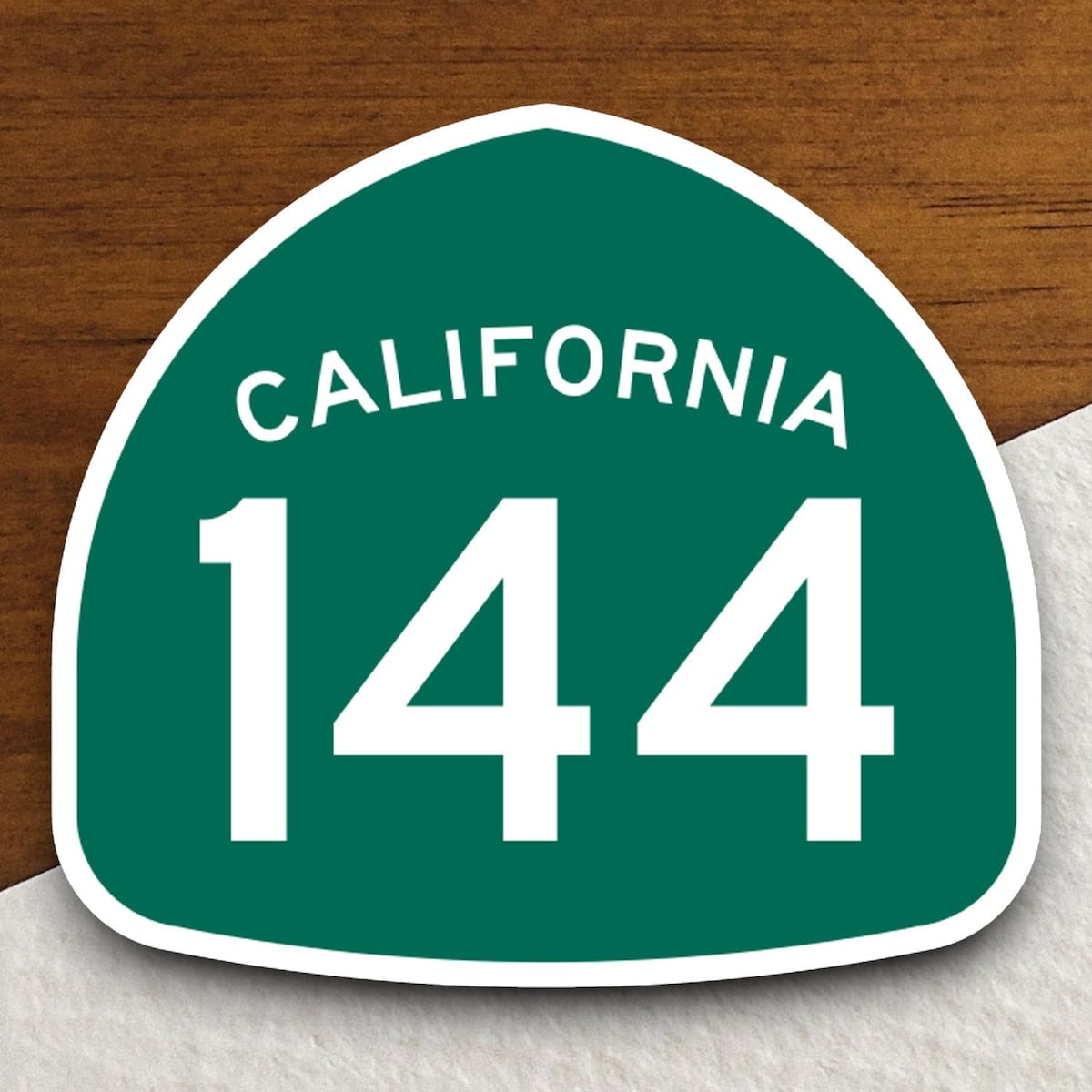 Stickly California State Route 144 Road Sign Sticker, Road Trip Sticker ...