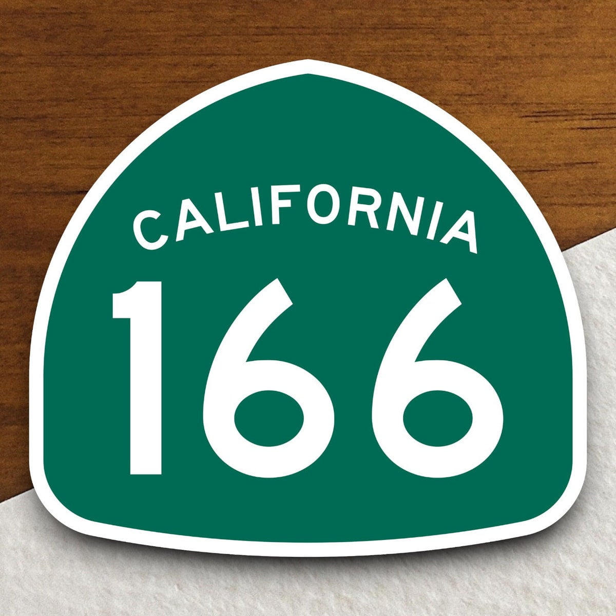 Stickly California State Route 166 Road Sign Sticker, Road Trip Sticker ...