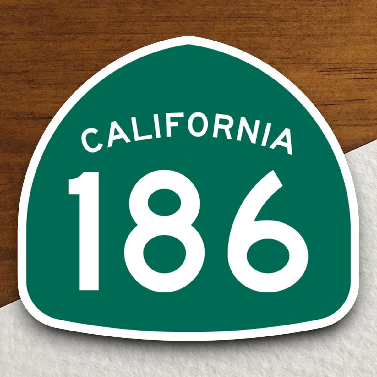Stickly California State Route 186 Road Sign Sticker, Road Trip Sticker ...