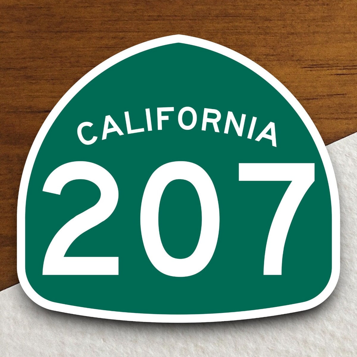 Stickly California State Route 207 Road Sign Sticker, Road Trip Sticker ...