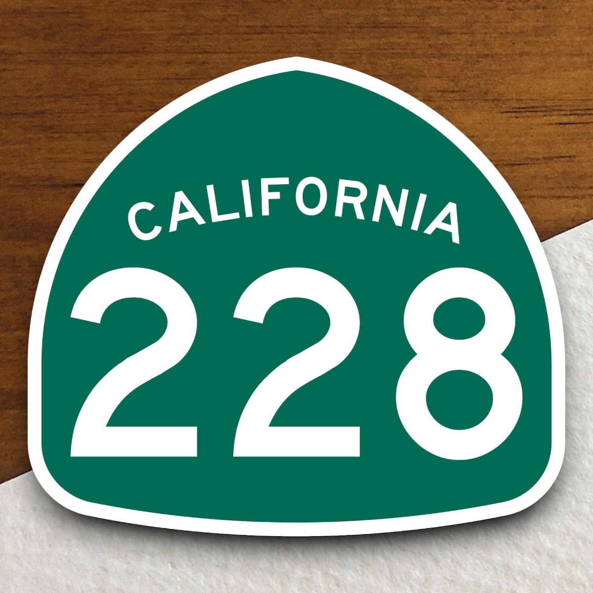 Stickly California State Route 228 Road Sign Sticker, Road Trip Sticker ...