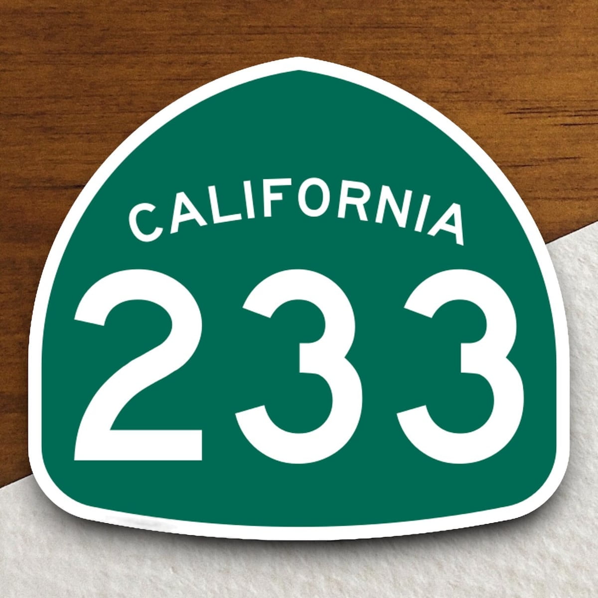 Stickly California State Route 233 Road Sign Sticker, Road Trip Sticker ...