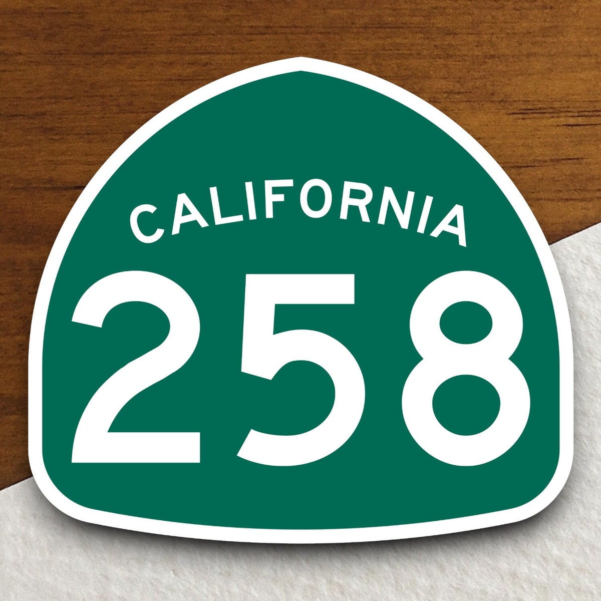 Stickly California State Route 258 Road Sign Sticker, Road Trip Sticker, Highway Sign, Room ...