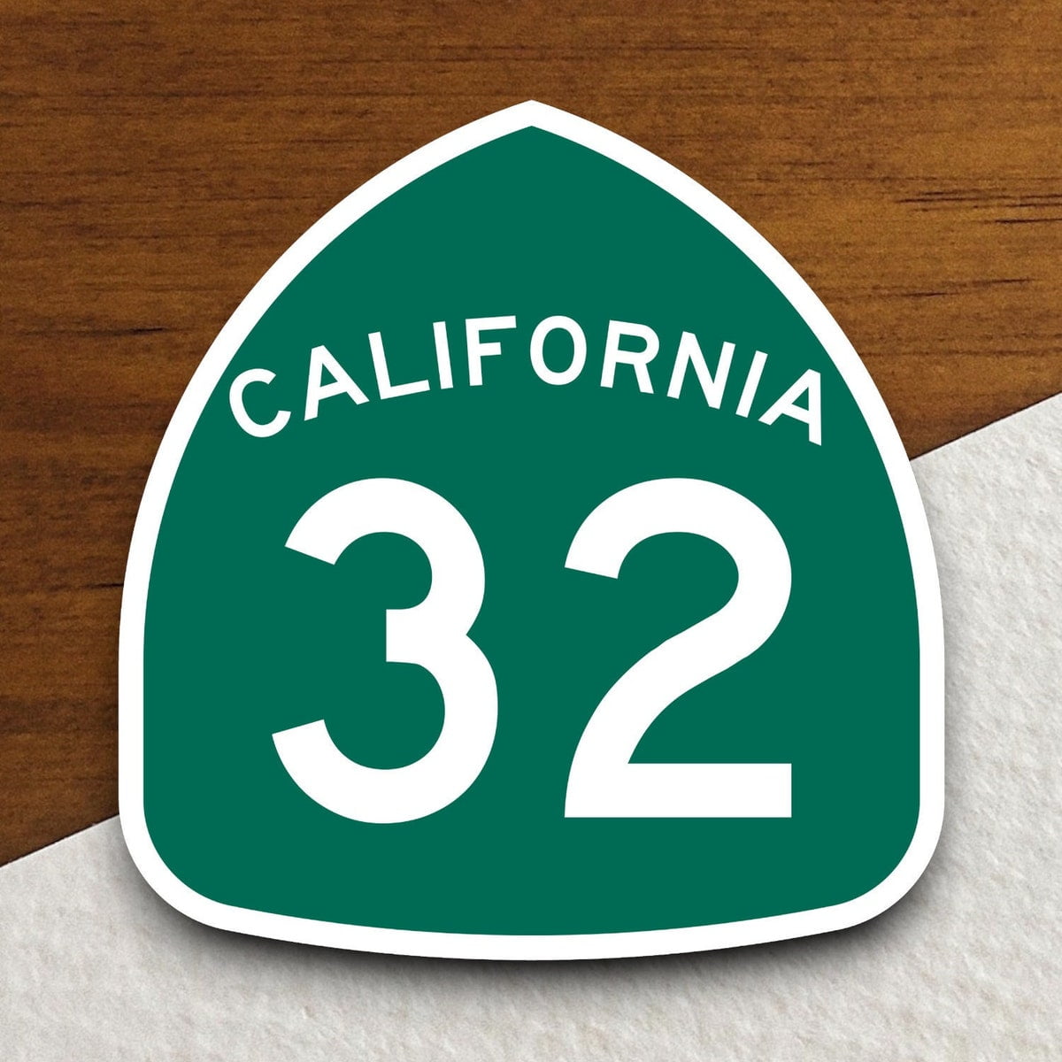 Stickly California State Route 32 Road Sign Sticker, Road Trip Sticker ...