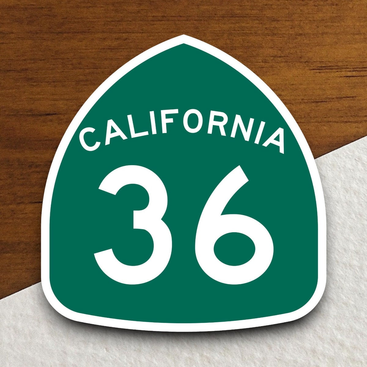 Stickly California State Route 36 Road Sign Sticker, Road Trip Sticker ...