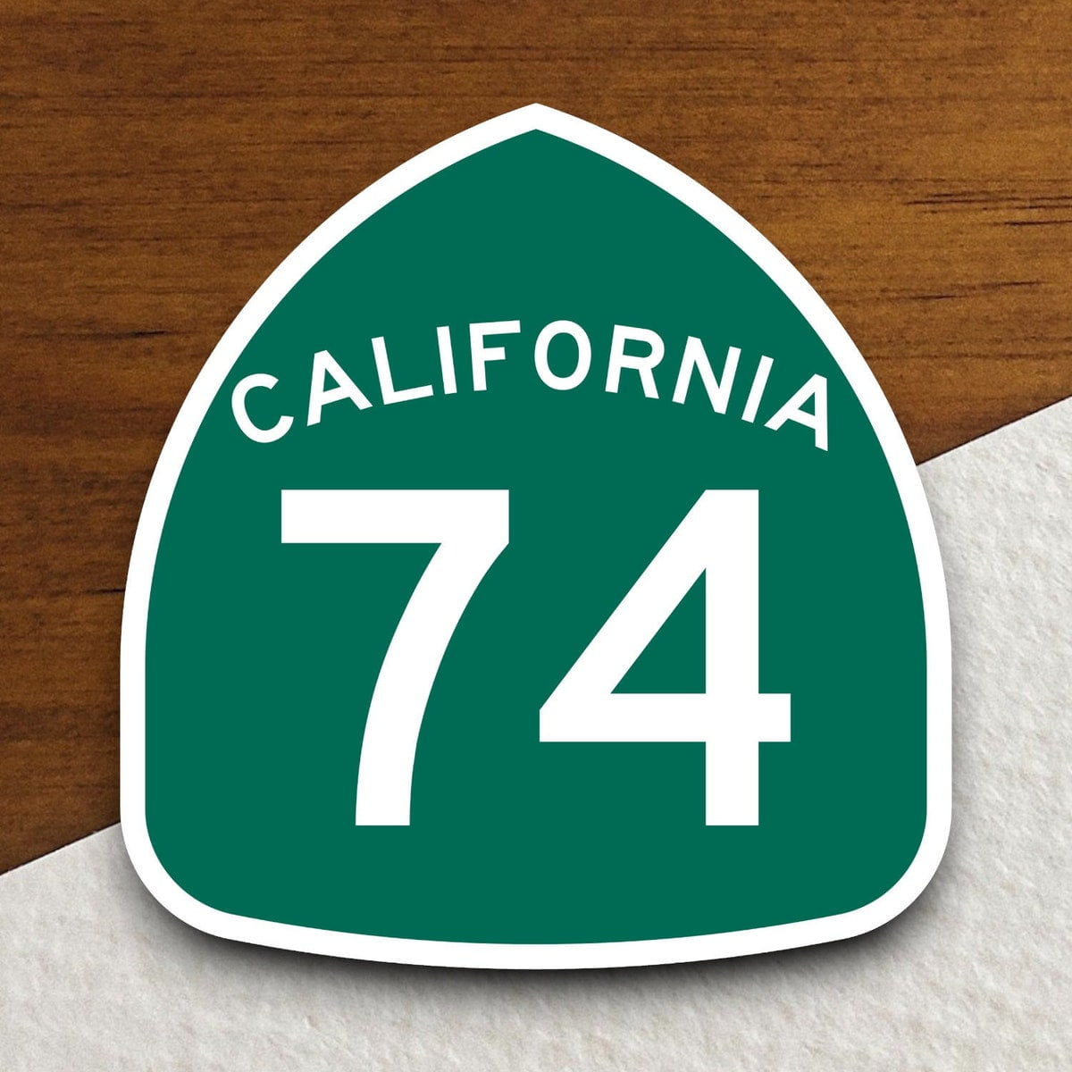 Stickly California State Route 74 Road Sign Sticker, Road Trip Sticker ...