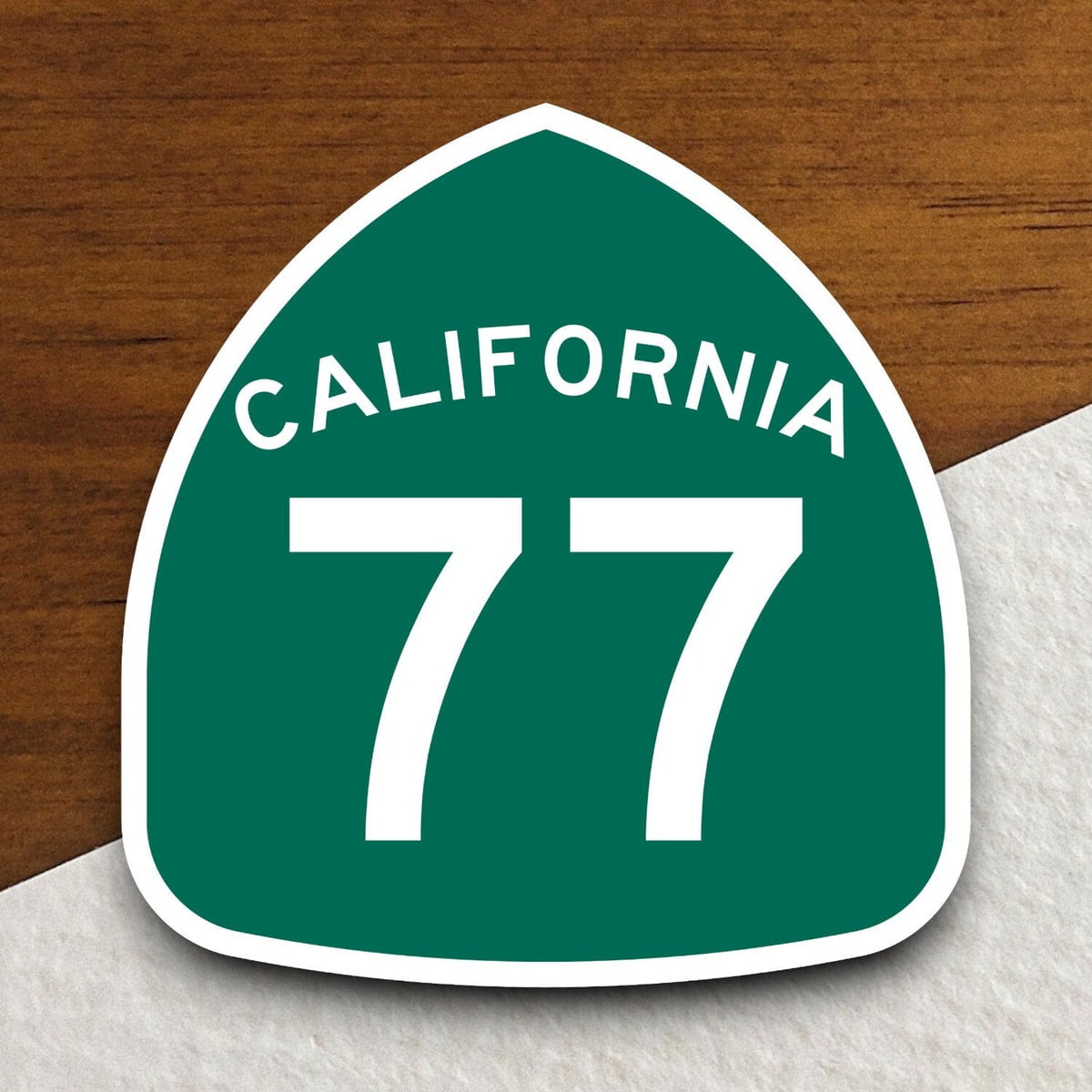 Stickly California State Route 77 Road Sign Sticker, Road Trip Sticker ...