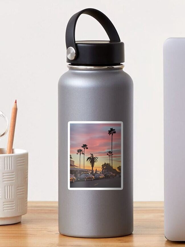 Stickly California Sunset Tall Palm Trees Sticker, Phone Decal Water ...