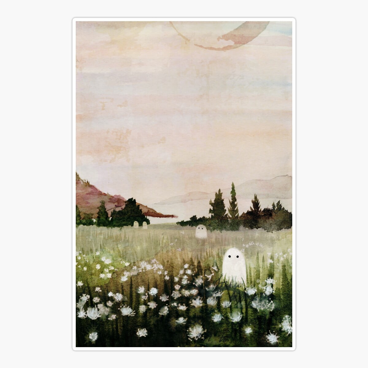 Stickly Calm Evening Sticker, Phone Decal Water Bottle Stickers Car ...