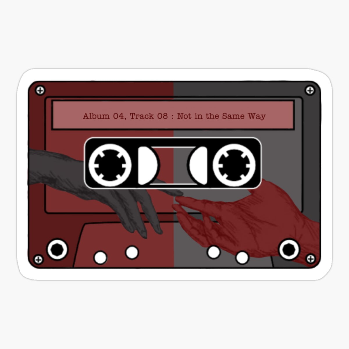 Stickly Calm “Not In The Same Way” Themed Cassette Sticker, Phone Decal ...