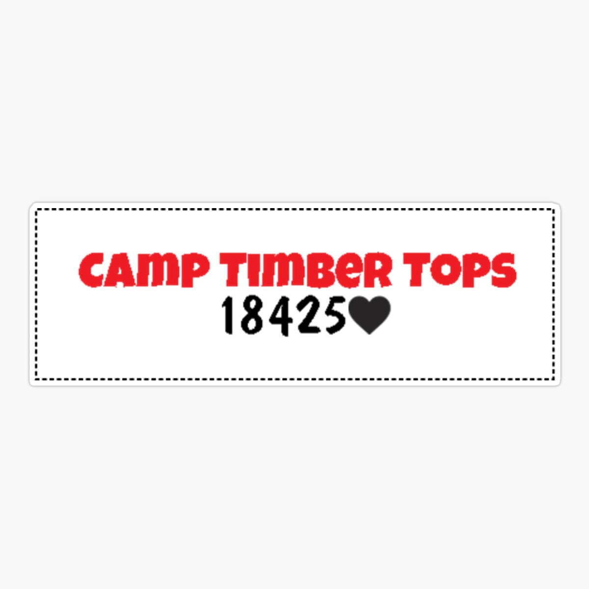 Stickly Camp Timber Tops Sticker, Phone Decal Water Bottle Stickers Car ...