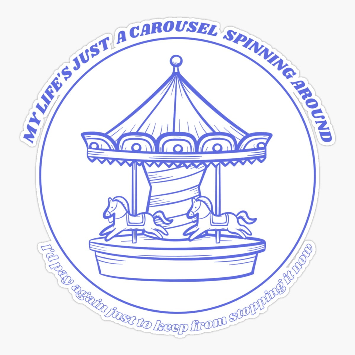 Stickly Carousel - 5Sos Sticker, Phone Decal Water Bottle Stickers Car ...