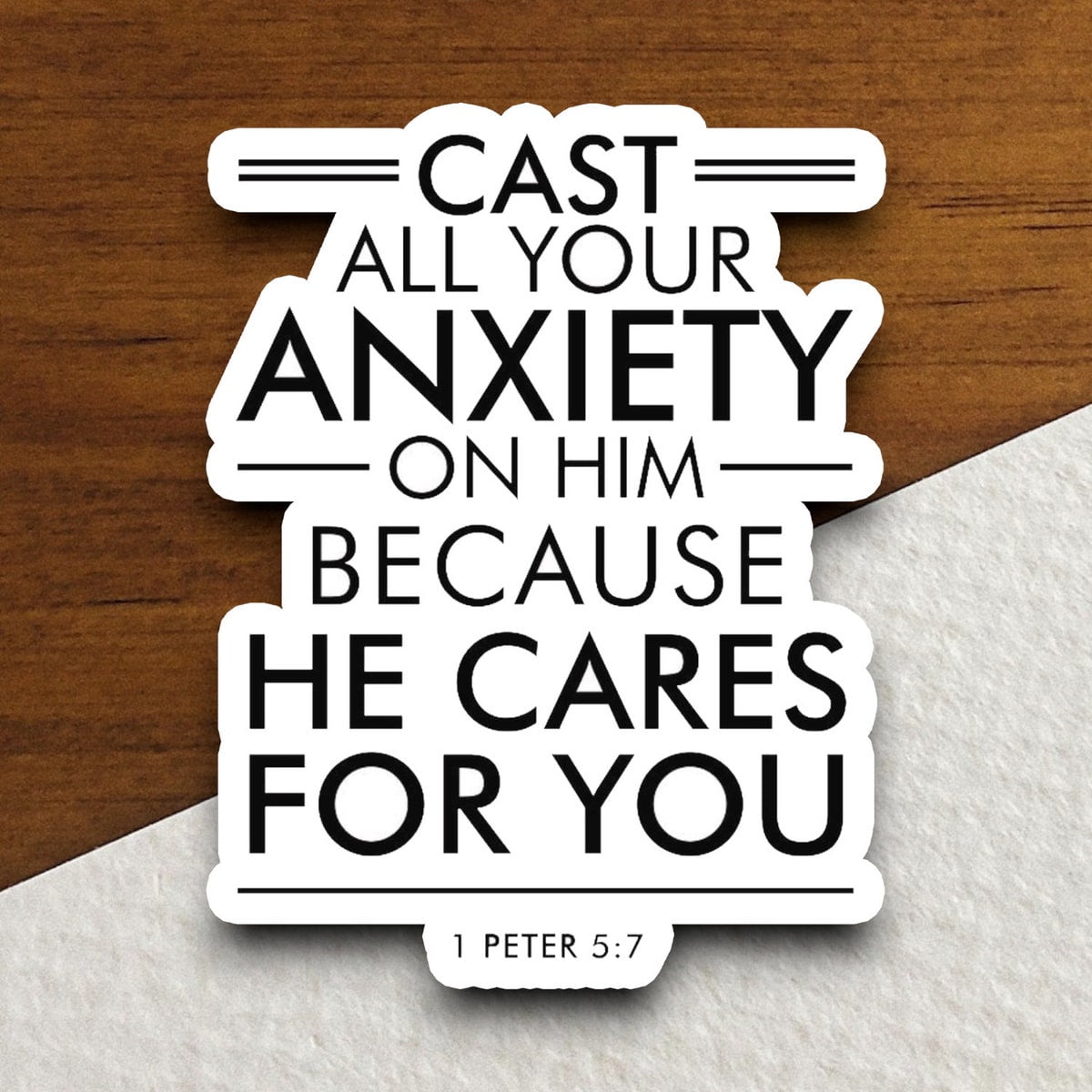 Stickly Cast All Your Anxiety On Him Because He Cares For You Sticker ...