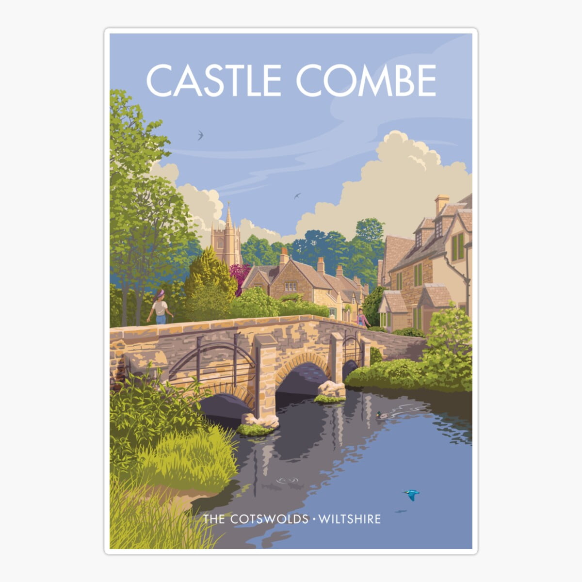 Stickly Castle Combe The Cotswolds Wiltshire Sticker, Phone Decal Water ...