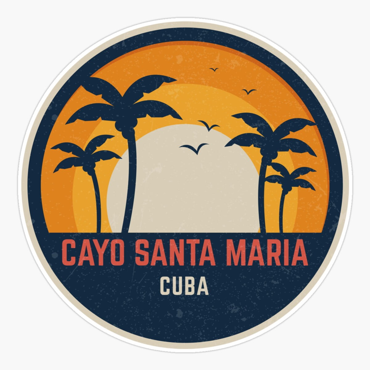 Stickly Cayo Santa Maria Cuba Sticker, Phone Decal Water Bottle ...