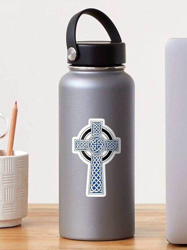 Stickly Celtic Christian Cross Sticker, Phone Decal Water Bottle ...