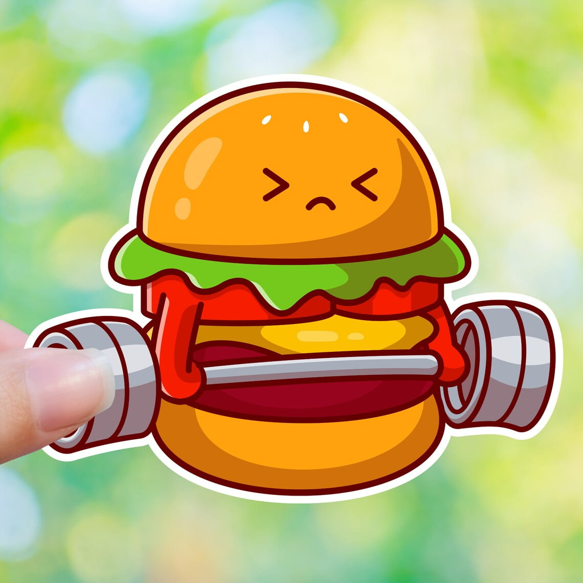 Stickly Cheeseburger Lifting er Gym er Gym Gift Weight Lifting Water ...