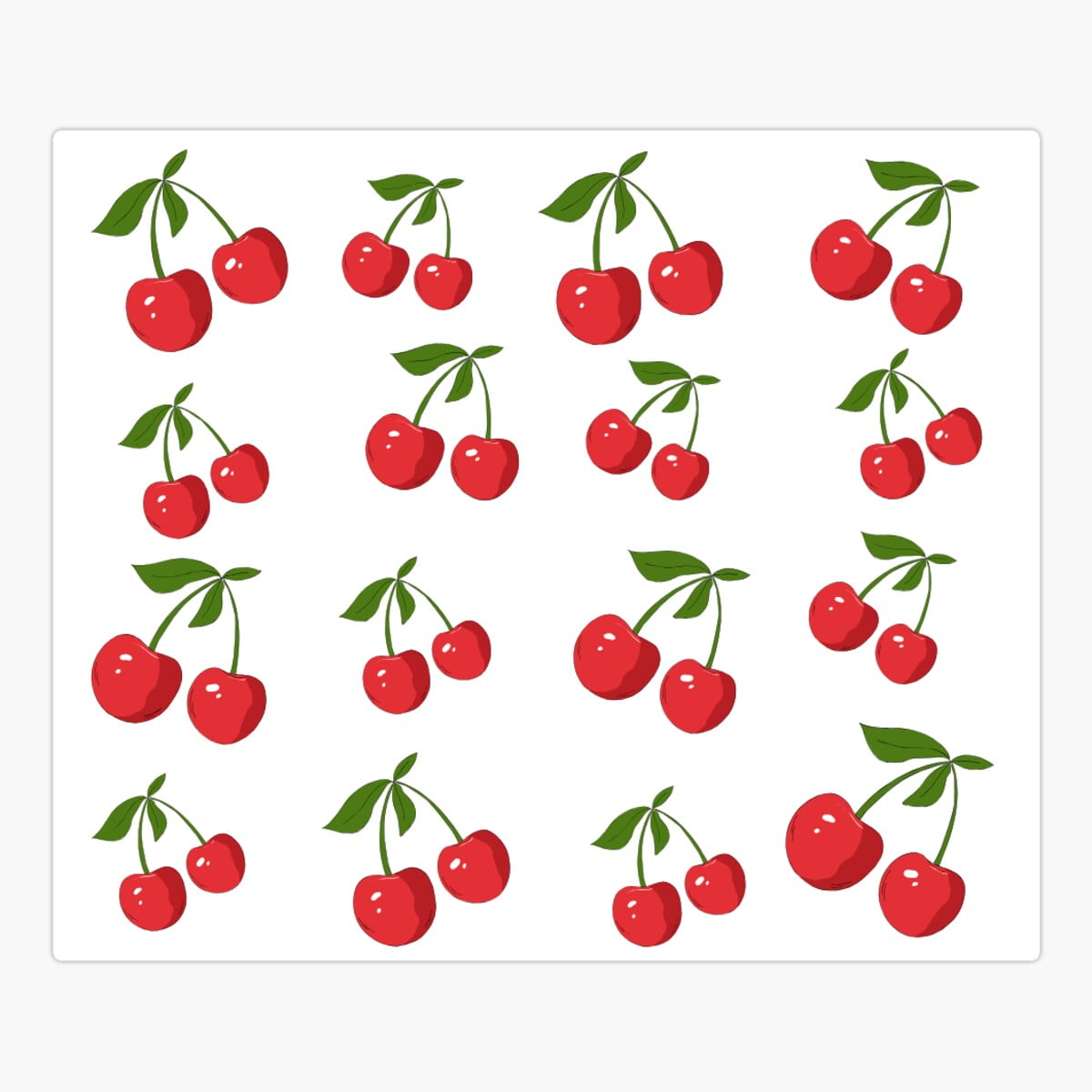 Stickly Cherry Fever Sticker, Phone Decal Water Bottle Stickers Car ...