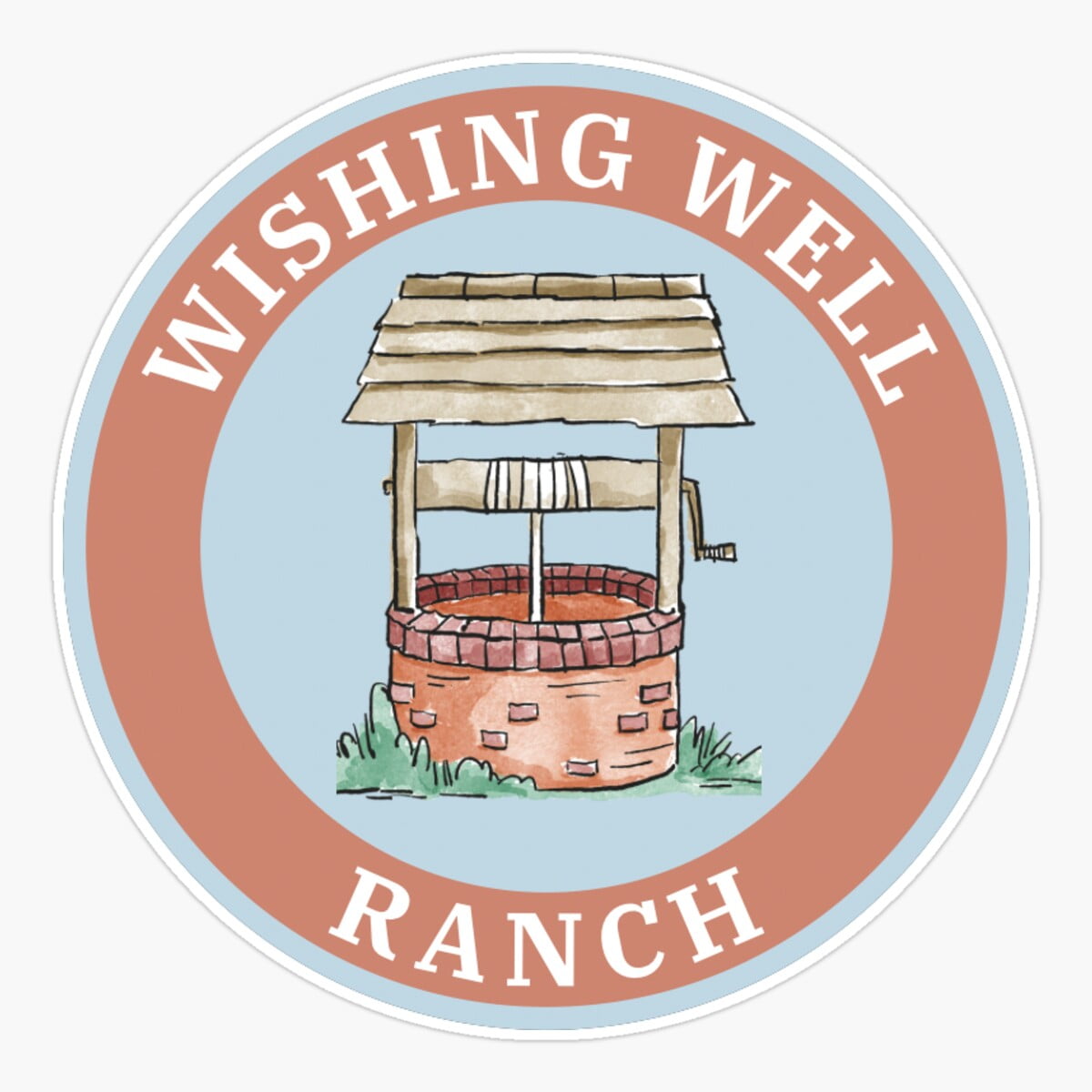 Stickly Chestnut Springs Wishing Well Ranch Design Sticker, Phone Decal ...