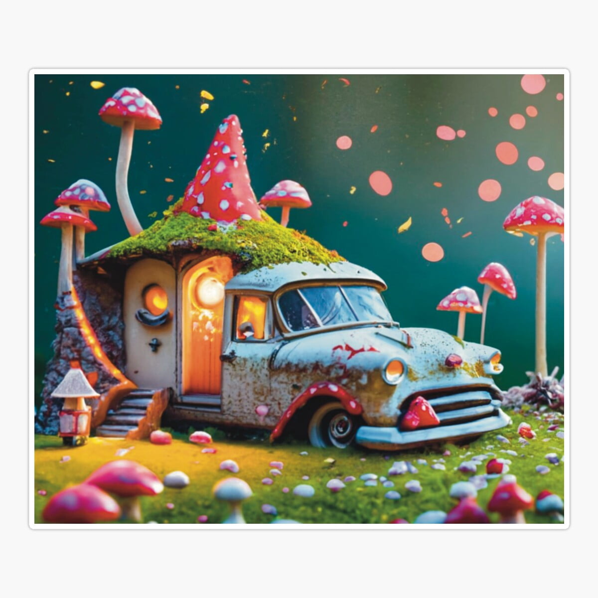 Stickly Chevy Shroomy Magic Mushroom Tiny Home Classic Pickup Truck ...