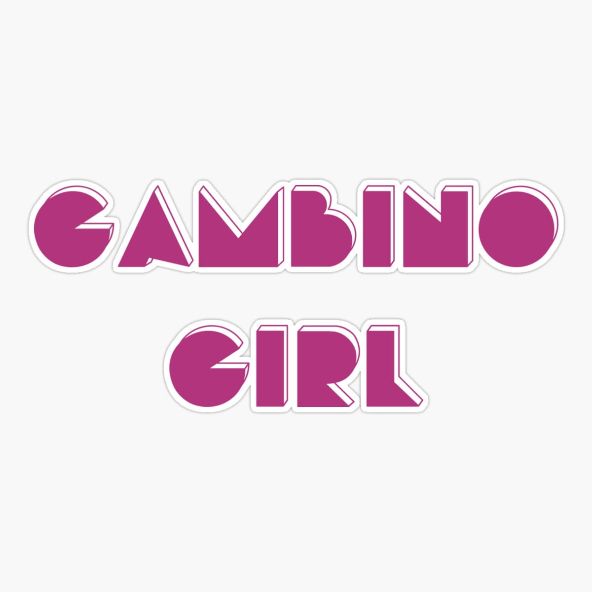 Stickly Childish Gambino Type Sticker, Phone Decal Water Bottle ...