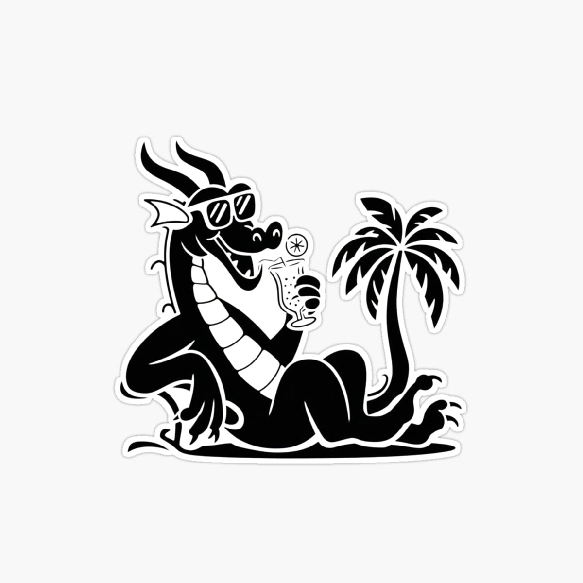 Stickly Chill Dragon Sticker, Phone Decal Water Bottle Stickers Car ...