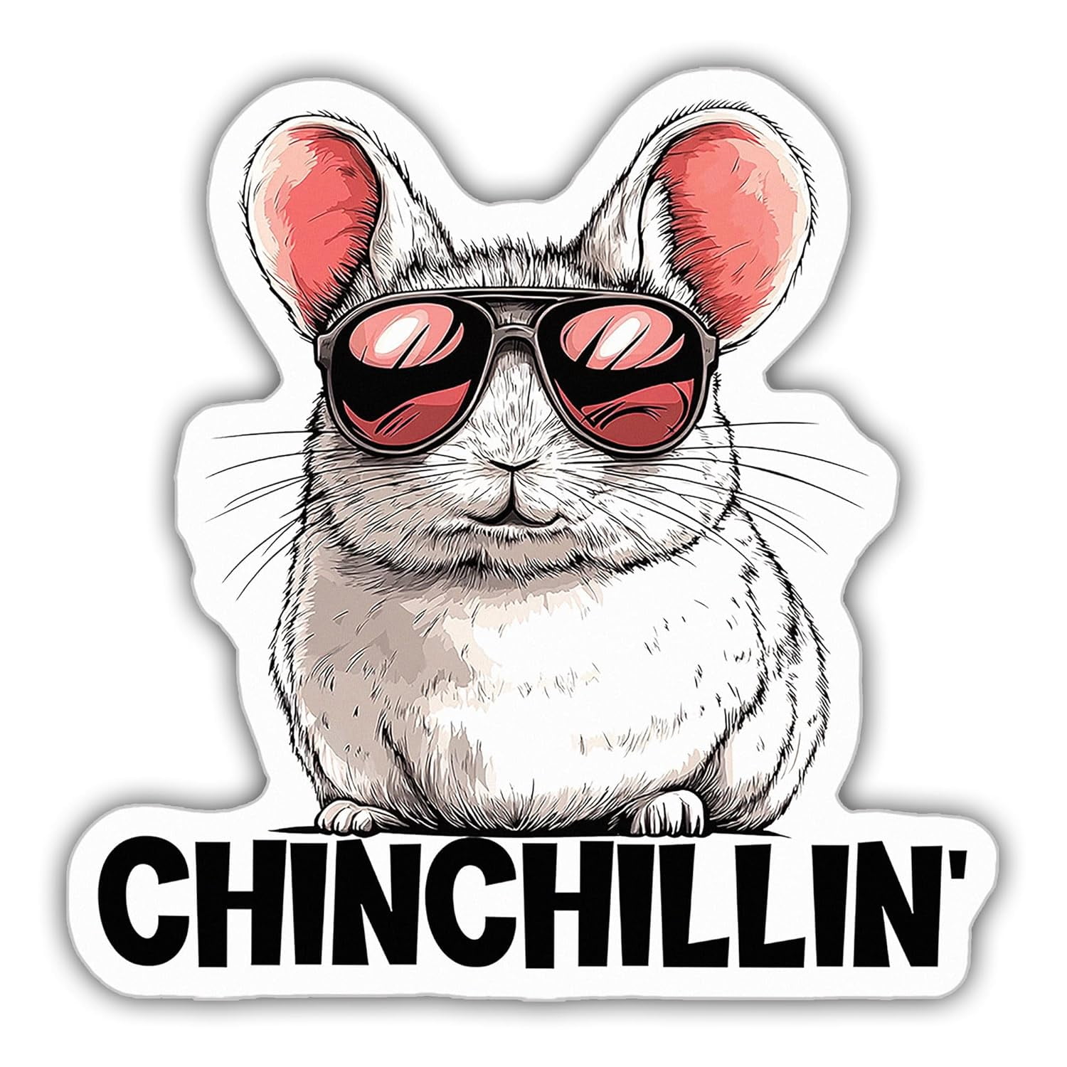 Stickly Chinchilla Sticker Chinchilla Lover Decal Cute Animal ...
