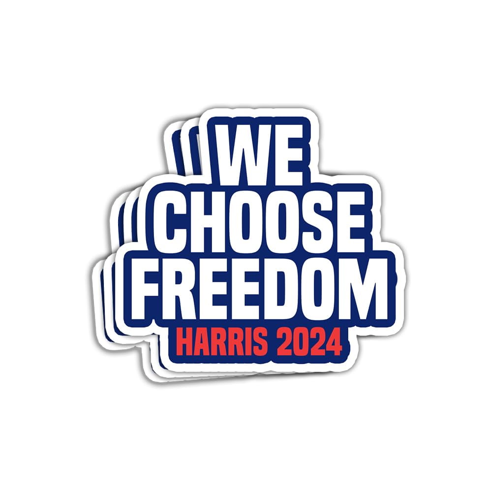 Stickly We Choose Freedom 2024 Sticker, Political Democrat Stickers ...