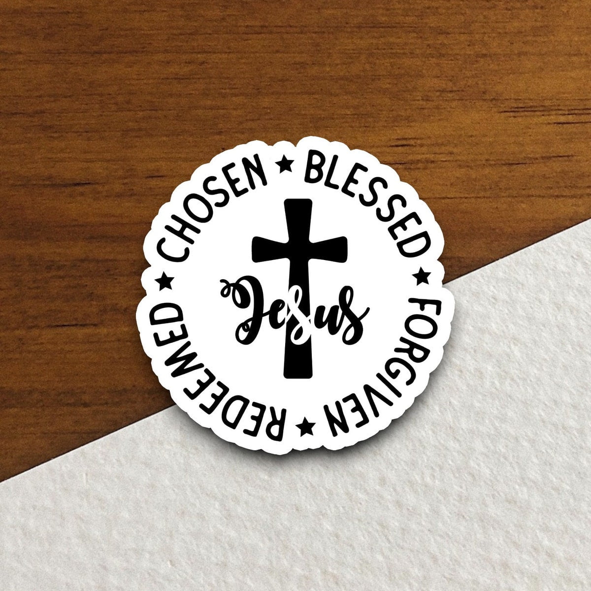 Stickly Chosen Blessed Redeemed Forgiven Sticker, Religious Sticker ...