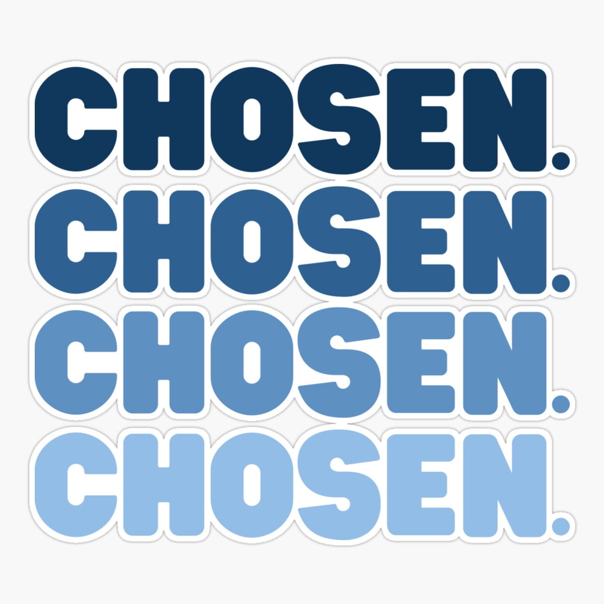 Stickly Chosen (Blue) Sticker, Phone Decal Water Bottle Stickers Car ...