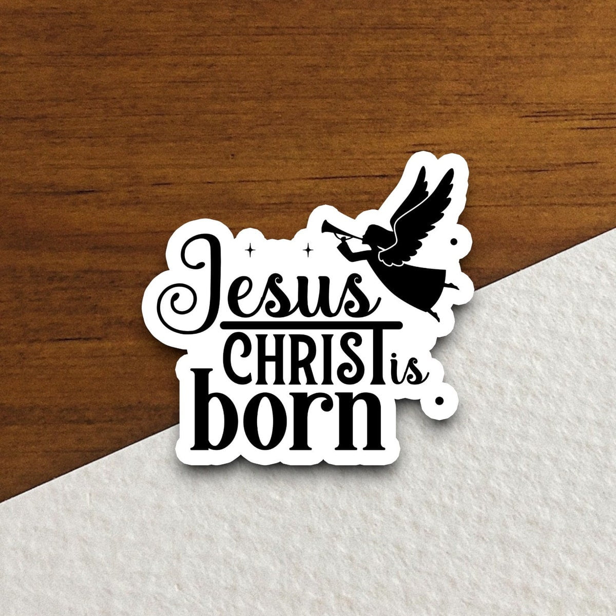 Stickly Christ Is Born Sticker, Religious Sticker, Faith Sticker ...