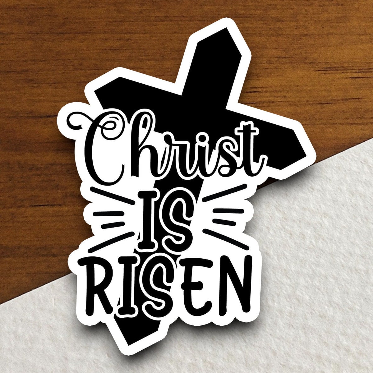 Stickly Christ Is Risen Sticker, Christ Sticker, Sticker, Religious ...
