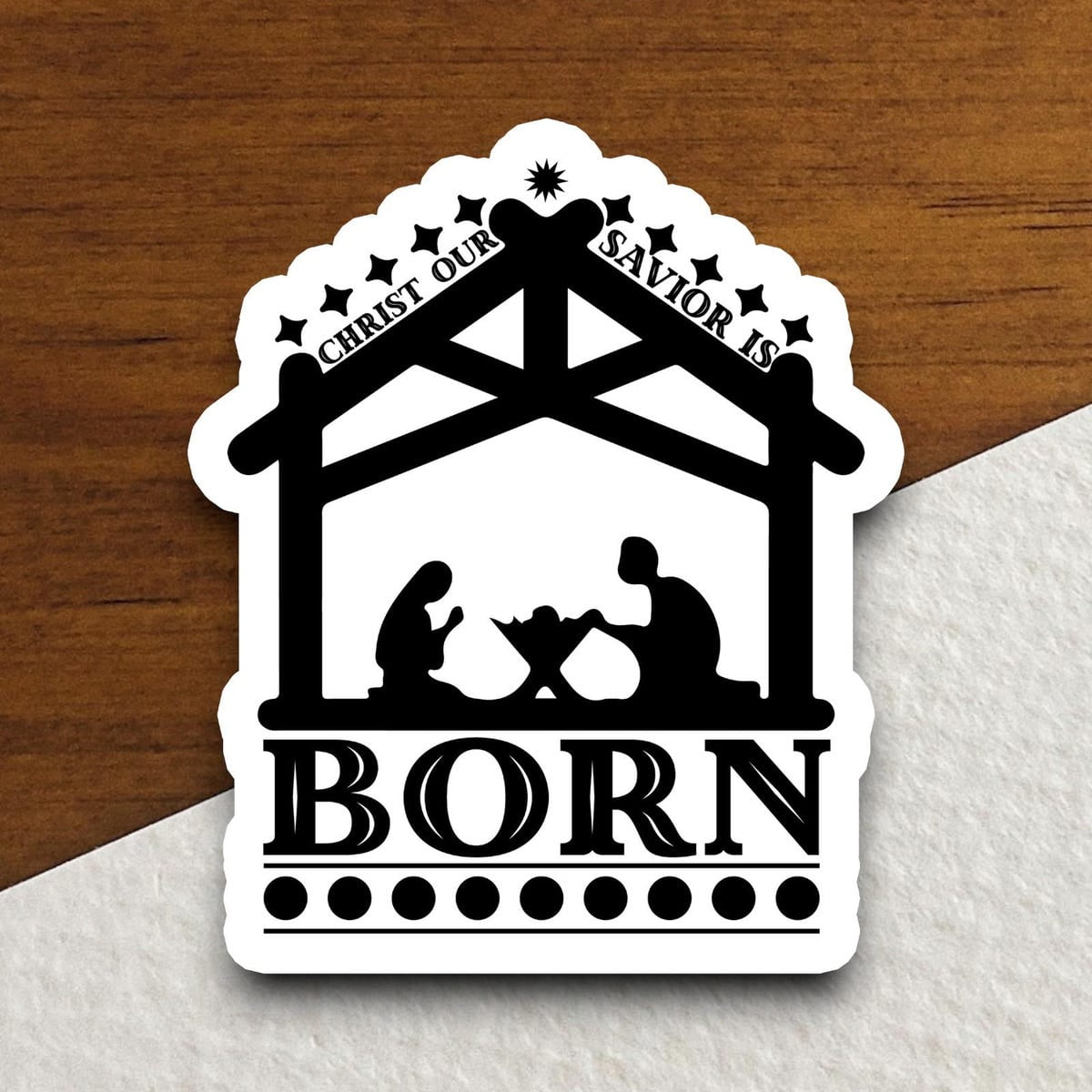 Stickly Christ Our Savior Is Born Sticker, Religious Sticker, Faith ...
