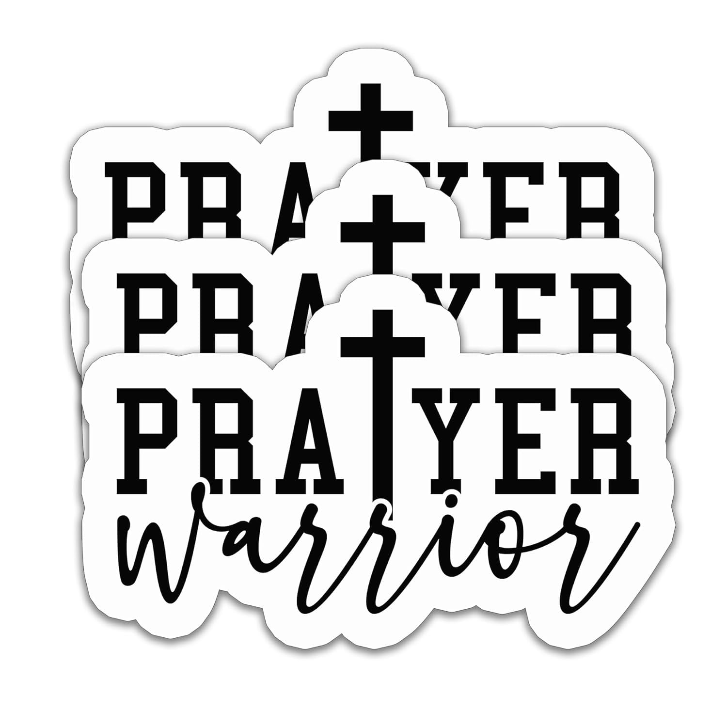 Stickly Christian Faith Sticker Prayer Warrior Stickers, WaterpooVinyl ...